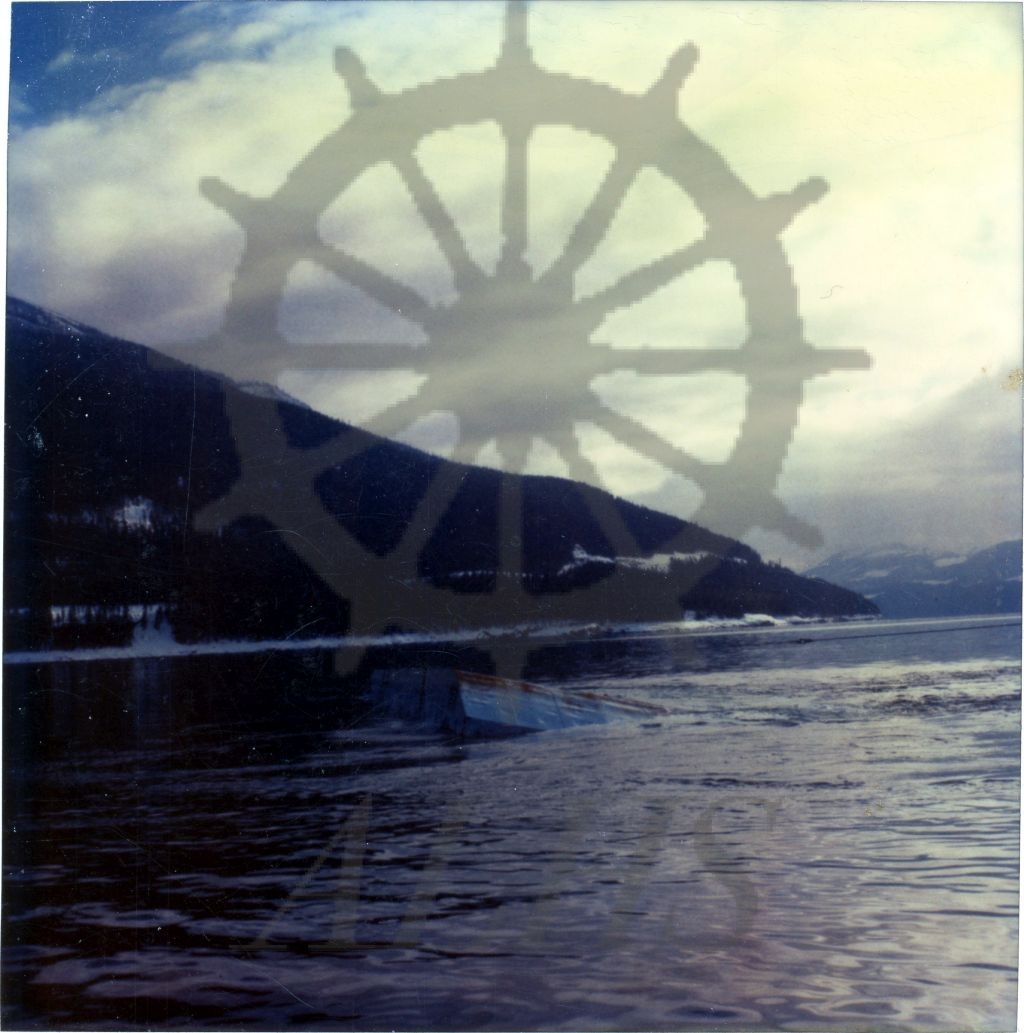 2018.048.3.1 Overturned barge, Cape Horn, Upper Arrow Lake | Arrow ...