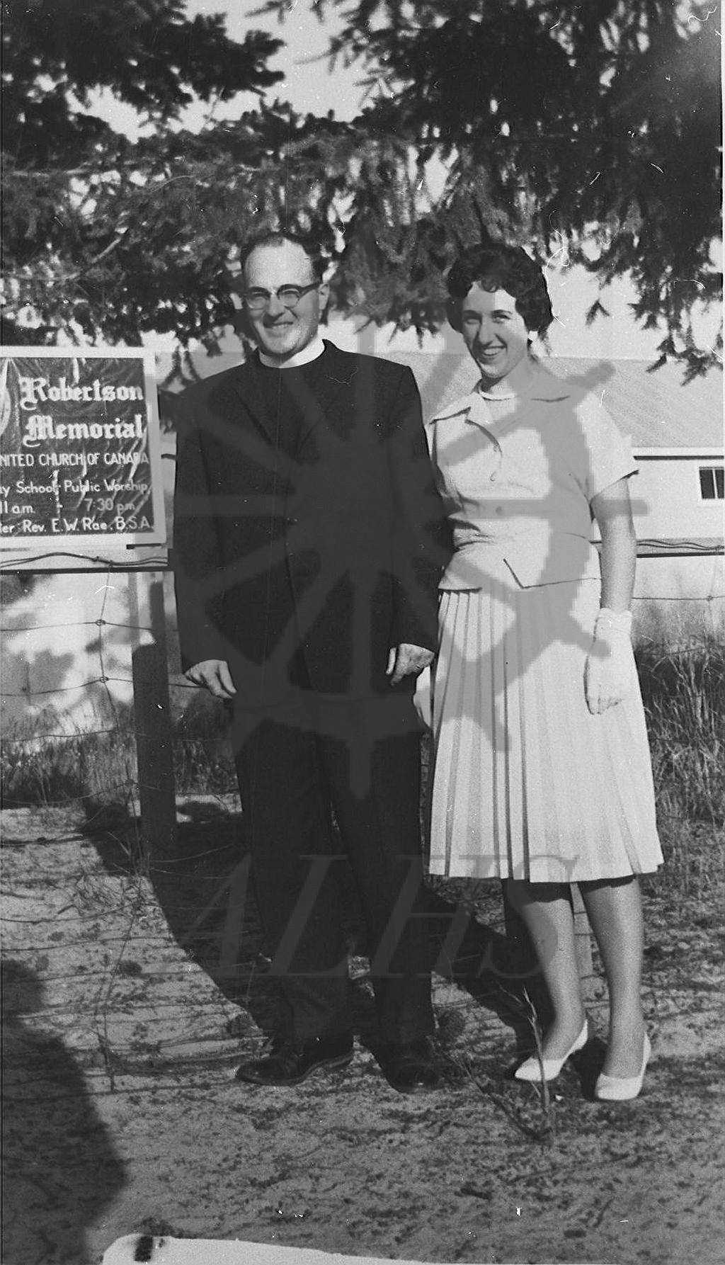 2014.003.4116 Rev. Ewing Rae & wife, 1960s | Arrow Lakes Historical Society