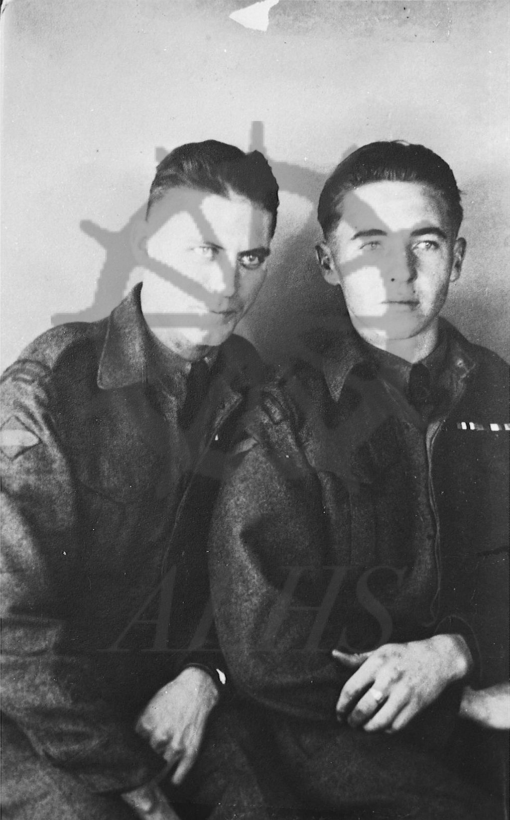 2014.003.4278 Earl & friend, army | Arrow Lakes Historical Society