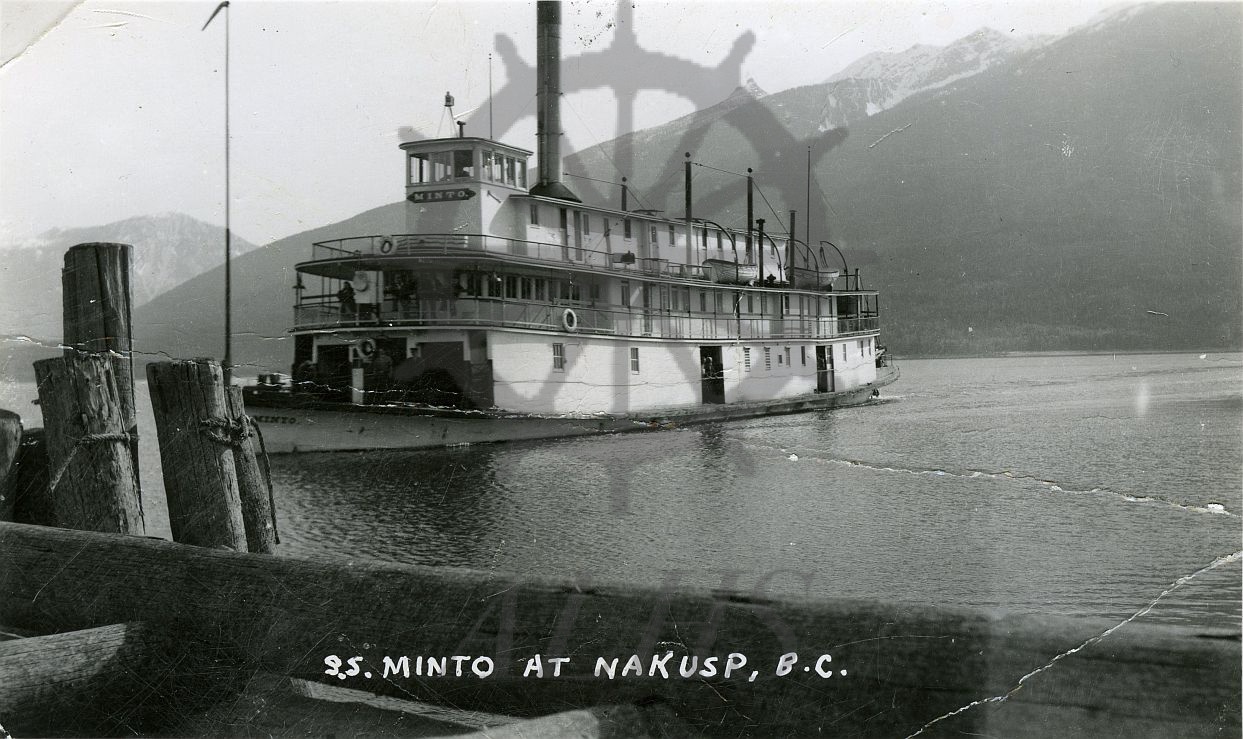 2018.041.74 S.S. Minto at Nakusp, B.C. | Arrow Lakes Historical Society