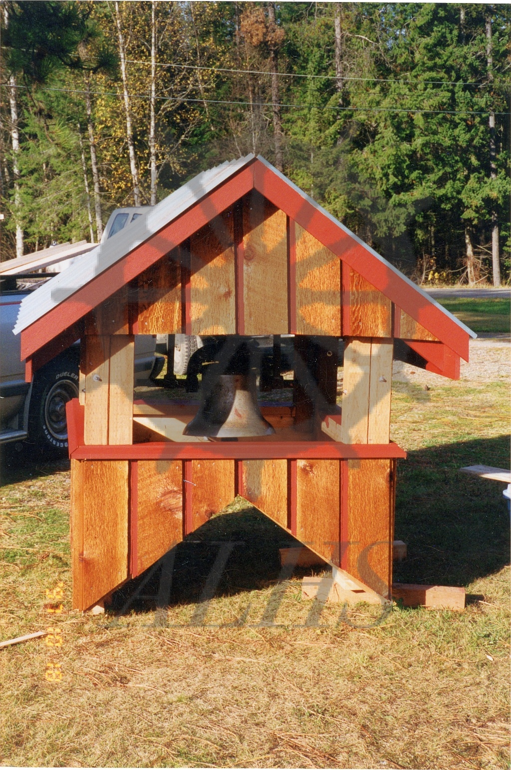2022.025.002 Bell tower, built by Bob Baker, Bill Penner, St Agnes, Edgewood | Arrow Lakes ...