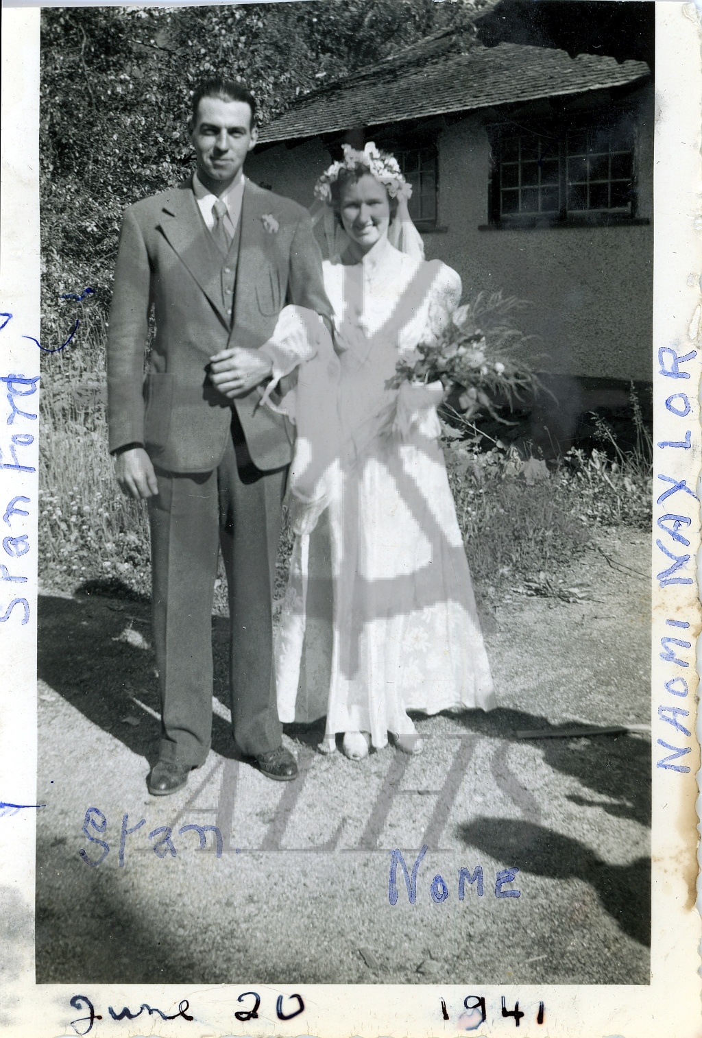 2024.21.95 Stanley and Naomi’s wedding | Arrow Lakes Historical Society